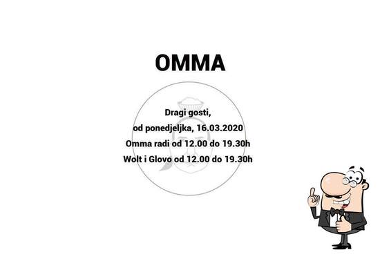 Menu au OMMA 한식당. Korejski Restoran restaurant, Zagreb