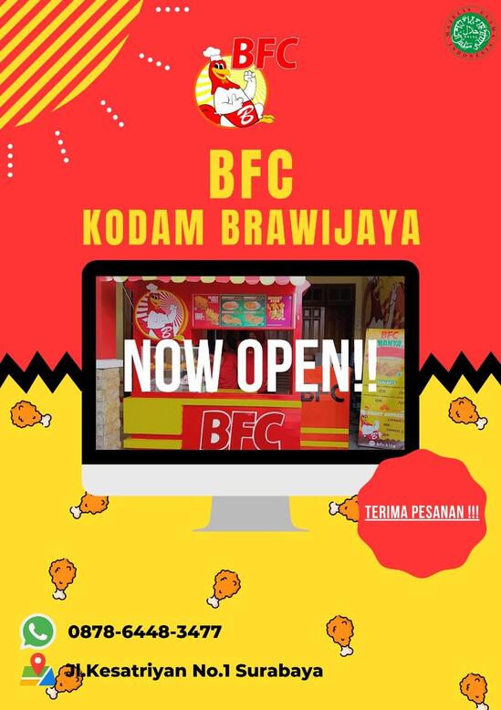 Menu at BFC Kodam Brawijaya-fried chicken restaurant, Surabaya