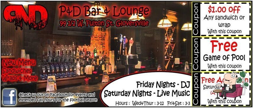 Menu at PND Bar and Lounge, Gloversville