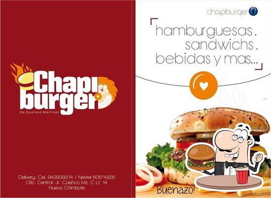 Menu at Chapi Burger restaurant, Chimbote