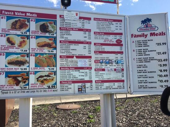 Menu at Fiesta Olé restaurant, Kearns