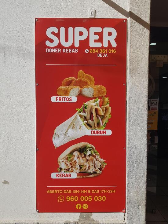 Menu em Super Doner Kebab Beja restaurante, Beja