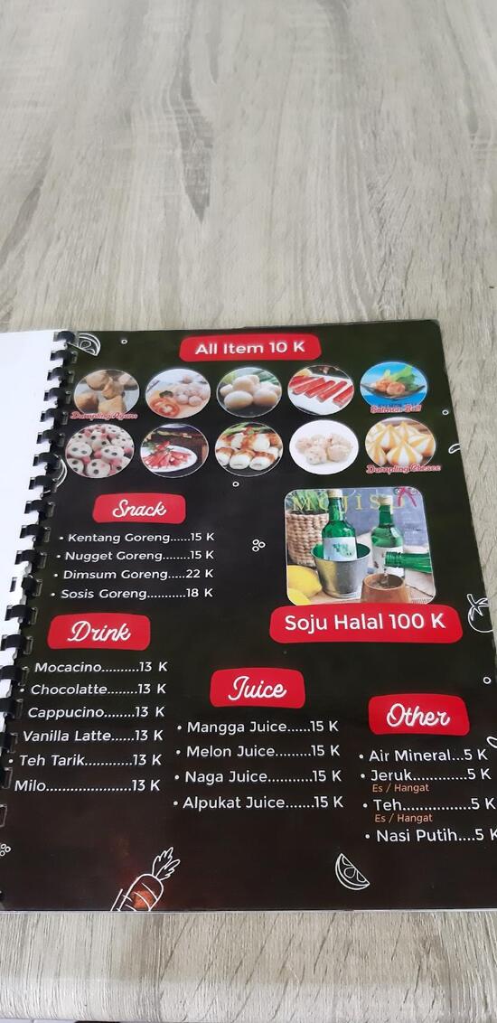 Menu at SUKA SUKI & BBQ, Bersujud