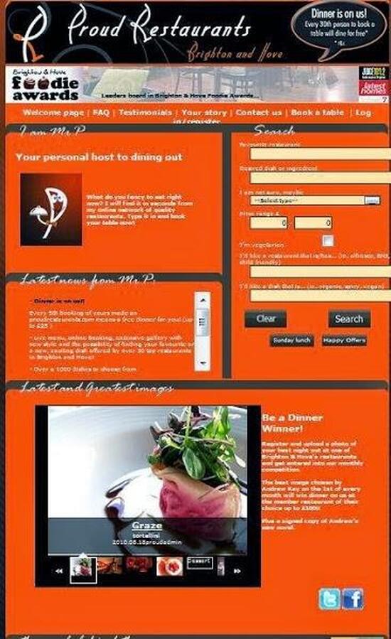 Menu at Proudrestaurants Ltd, Brighton