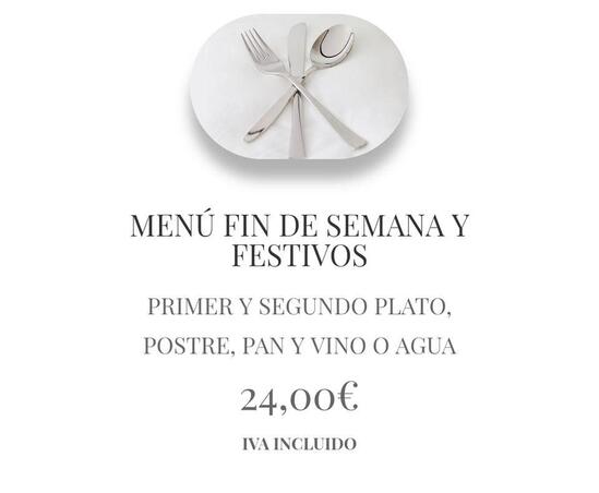 Menu at Hotel Restaurante Arenillas, Islares