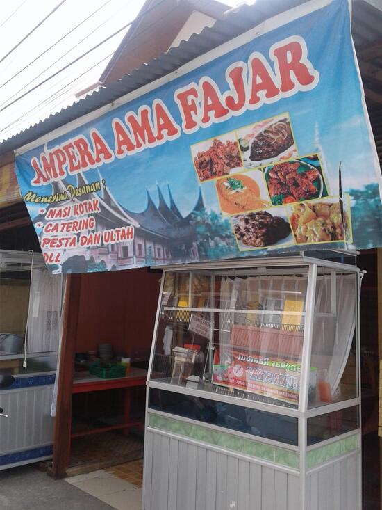 Menu at Ampera Ama Fajar restaurant, Padang