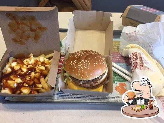 Menu at McDonald's fast food, Saskatoon, 3510 8 St E
