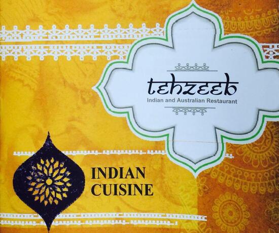 Menu at Tehzeeb Indian & Australian Restaurant, Temora