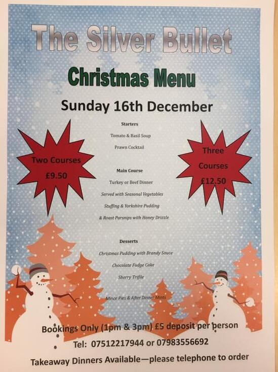 Menu at The Silver Bullet pub & bar, Merthyr Tydfil