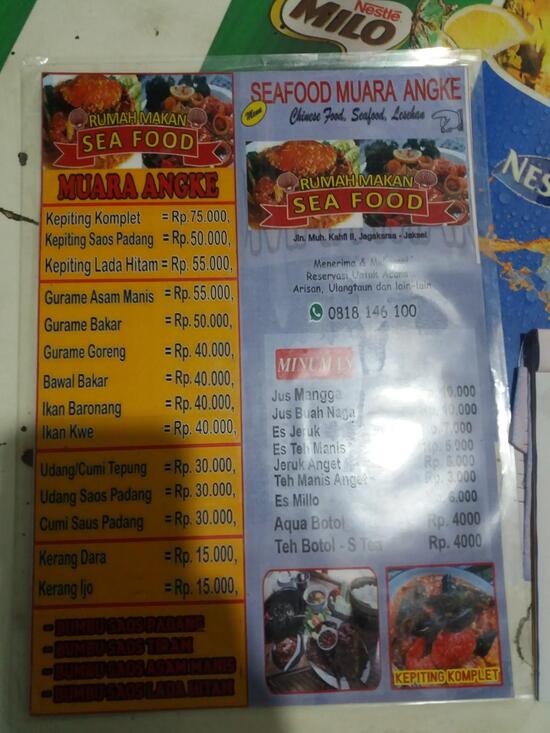 Menu at Taman Jajanan pub & bar, South Jakarta