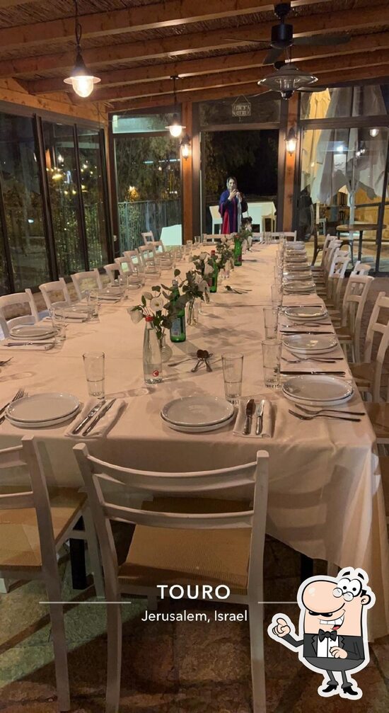 Menu at Touro restaurant, Jerusalem