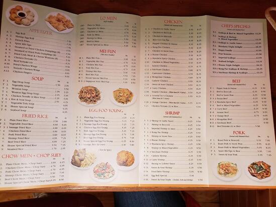 Menu at Charlie's place restaurant, Ahoskie