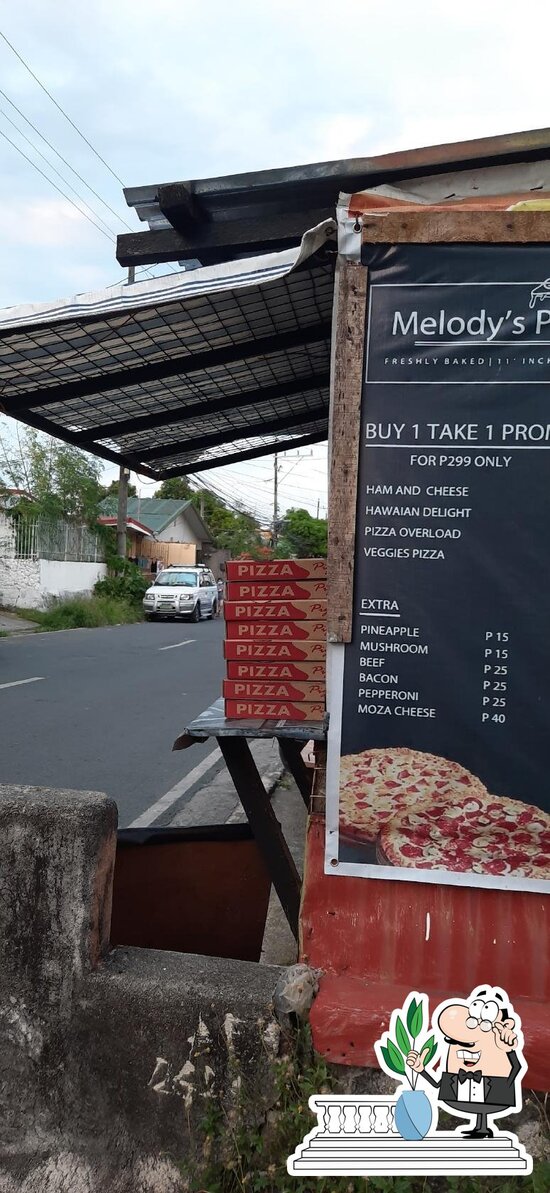Menu at Melody's Pizza pizzeria, Muntinlupa