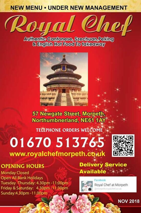 Royal Chef in Morpeth - Restaurant menu and reviews