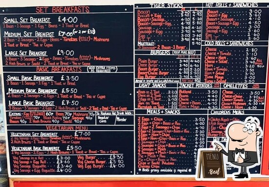 Menu at Deans Beans Pitstop Cafe, Lowestoft