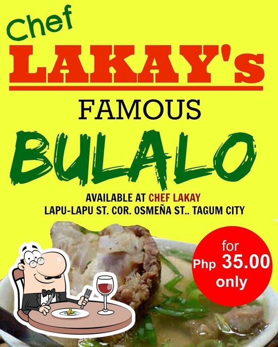 Menu at Chef Lakay restaurant, Tagum City