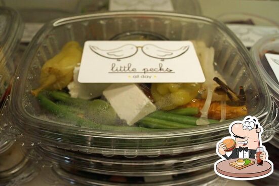 Menu at little pecks cafe, Troy