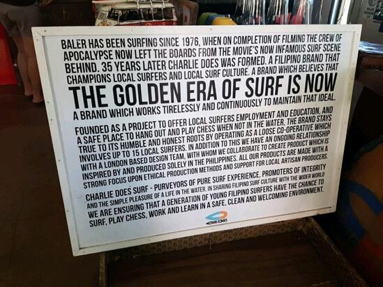 Menu at Ground Swell Cafe, Baler
