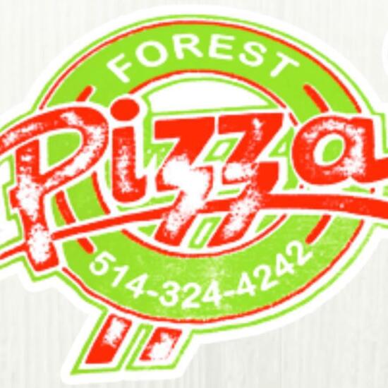 Menu at Pizza Forest 2014 pizzeria, Montréal