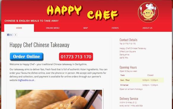 Menu at Happy Chef fast food, Heanor