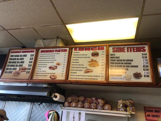 Menu at Mitch's restaurant, Rochester