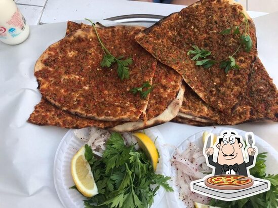 Menu at Kuzu Lahmacun, Istanbul