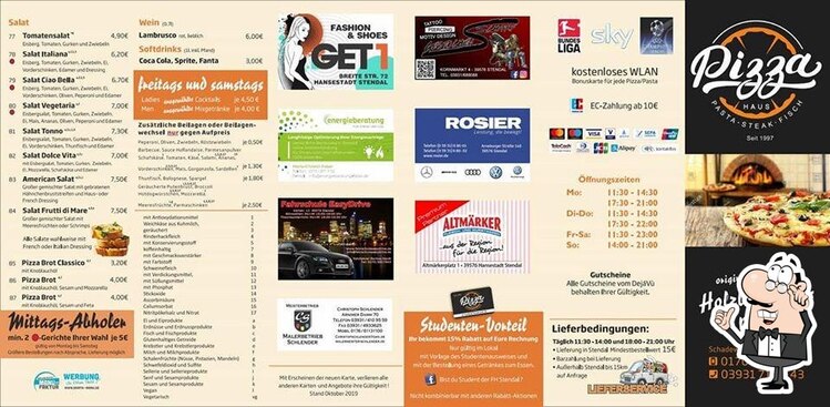 Pizza Haus Stendal, Stendal - Speisekarte, Preise und Bewertungen