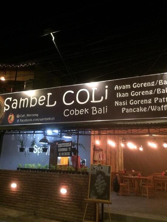 Menu at Sambel Coli Renon restaurant, Denpasar
