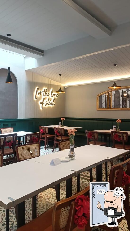 Menu at Butcher's Den restaurant, Surabaya