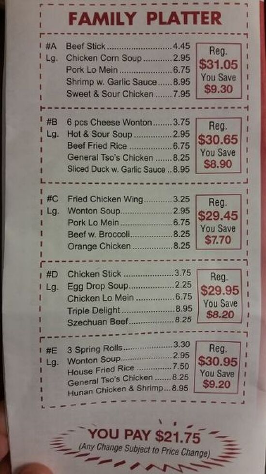 Menu at Eat Rice restaurant, Richmond