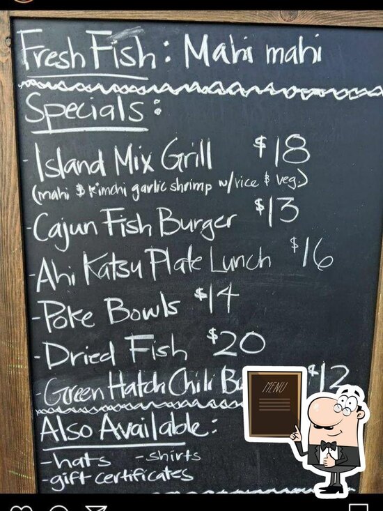 Menu at Da Fish Shack Kulamalu, Pukalani