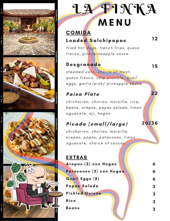 Menu at La Finka Hawaii restaurant, Honolulu
