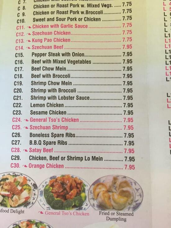 Menu at Joy to Go restaurant, Columbus