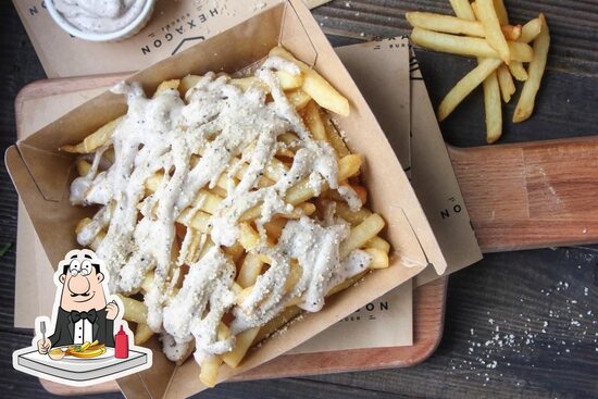 Menu at Hexagon Burger restaurant, Dubai