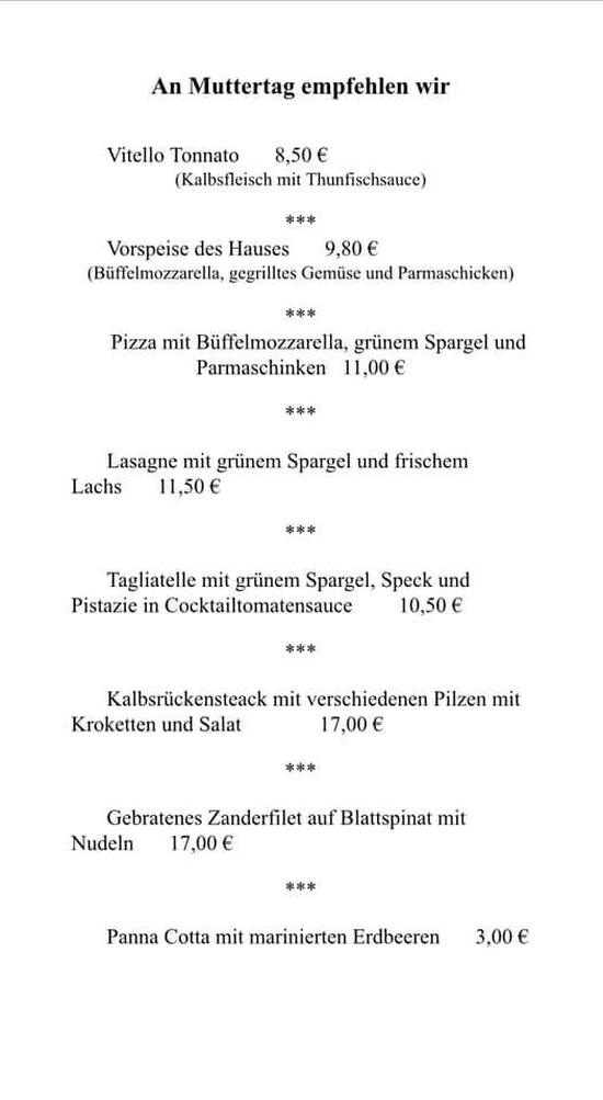 Menu at Badner Stub' - Da Giovanni restaurant, Ottersweier