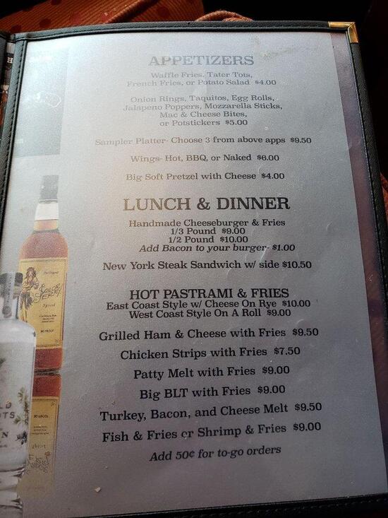 Menu at The Pour House Saloon pub & bar, Keizer