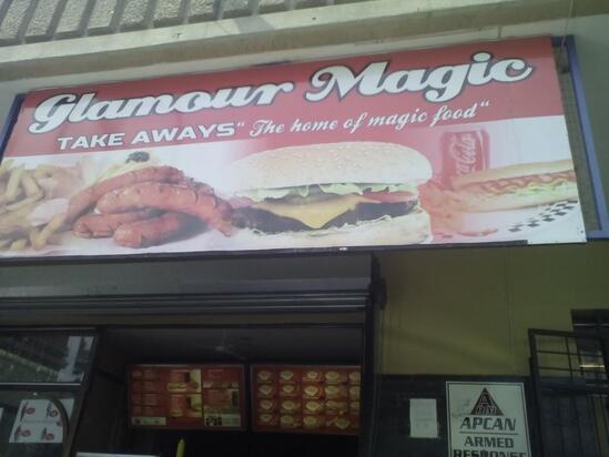 Menu at Glamour Magic restaurant, Johannesburg, Florida Square