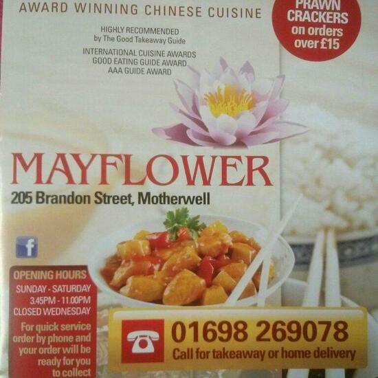 Mayflower Chinese Takeaway, Motherwell - Restaurant menu, prices and ...
