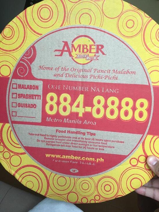 Menu at Amber Golden Chain of Restaurants, Pasig