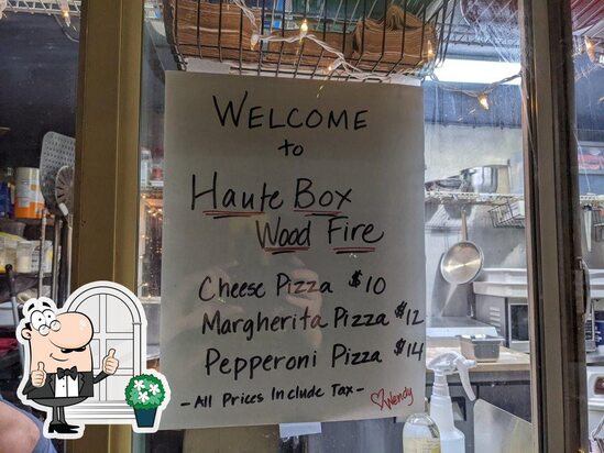 Menu at Haute Box pizzeria, Vancouver