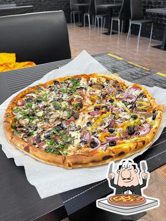 Menu at Lucky Cheese Pizza restaurant, Moscow, Zelyony Avenue