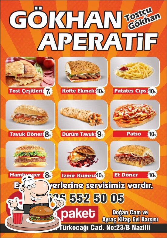 Menu at Gökhan Aperatif - Tostçu Gökhan, Nazilli