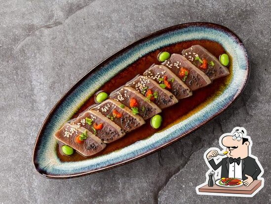 Menu at Satoshi sushi restaurant, Moscow, Leningradskiy Avenue