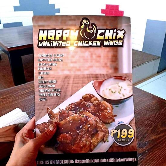 Menu at Happy Chix Unlimited Chicken Wings restaurant, Manila