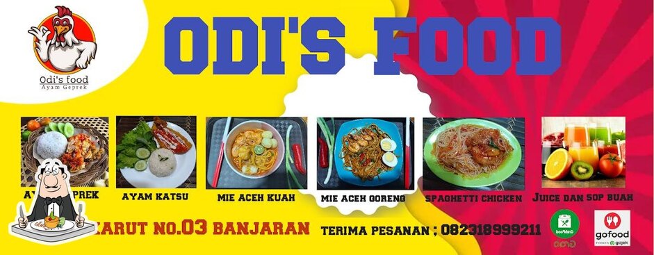 Menu at Odi's food restaurant, Katapang