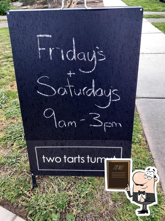 Menu at Two Tarts Tumut cafe, Tumut