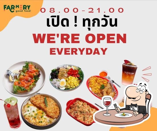 Menu at Farmery restaurant, Mueang Chiang Rai