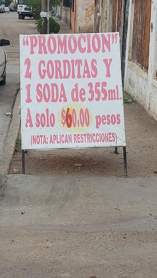 Menu at Gorditas y burritos Sammy restaurant, Ciudad Juarez