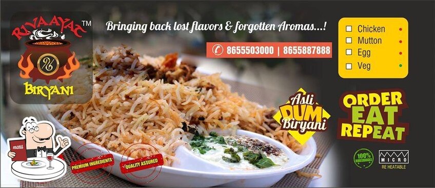 Menu at Rivaayat Biryani, Thane, gb road