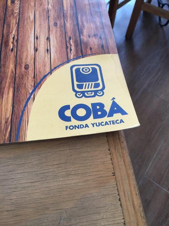 Menu at COBÁ restaurant, Mexico City, C. Nueva York 166